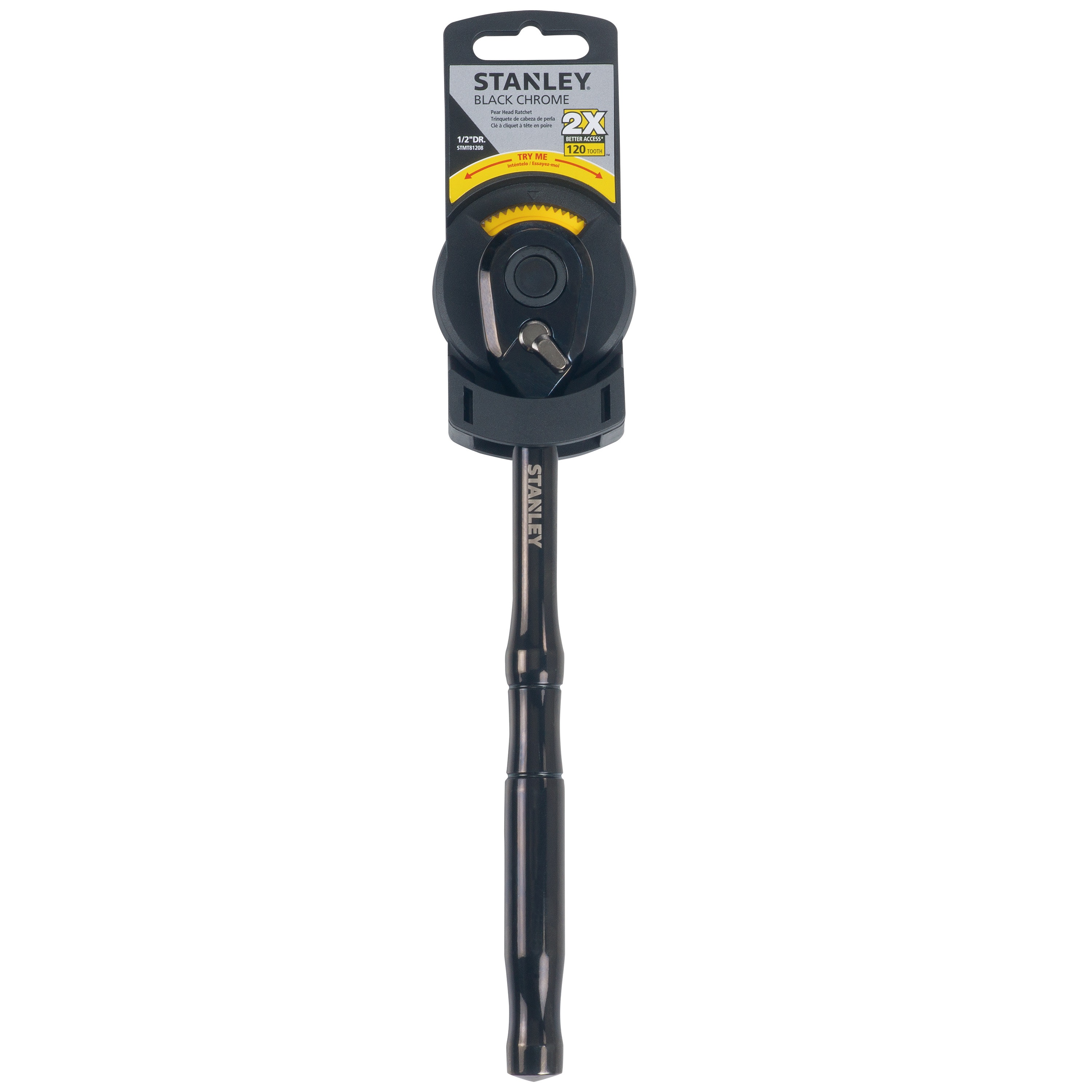 1 2 Drive 120 Tooth Black Chrome Ratchet STMT81208 STANLEY Tools 1-2-drive-120-tooth-black-chrome-ratchet-stmt81208-stanley-tools