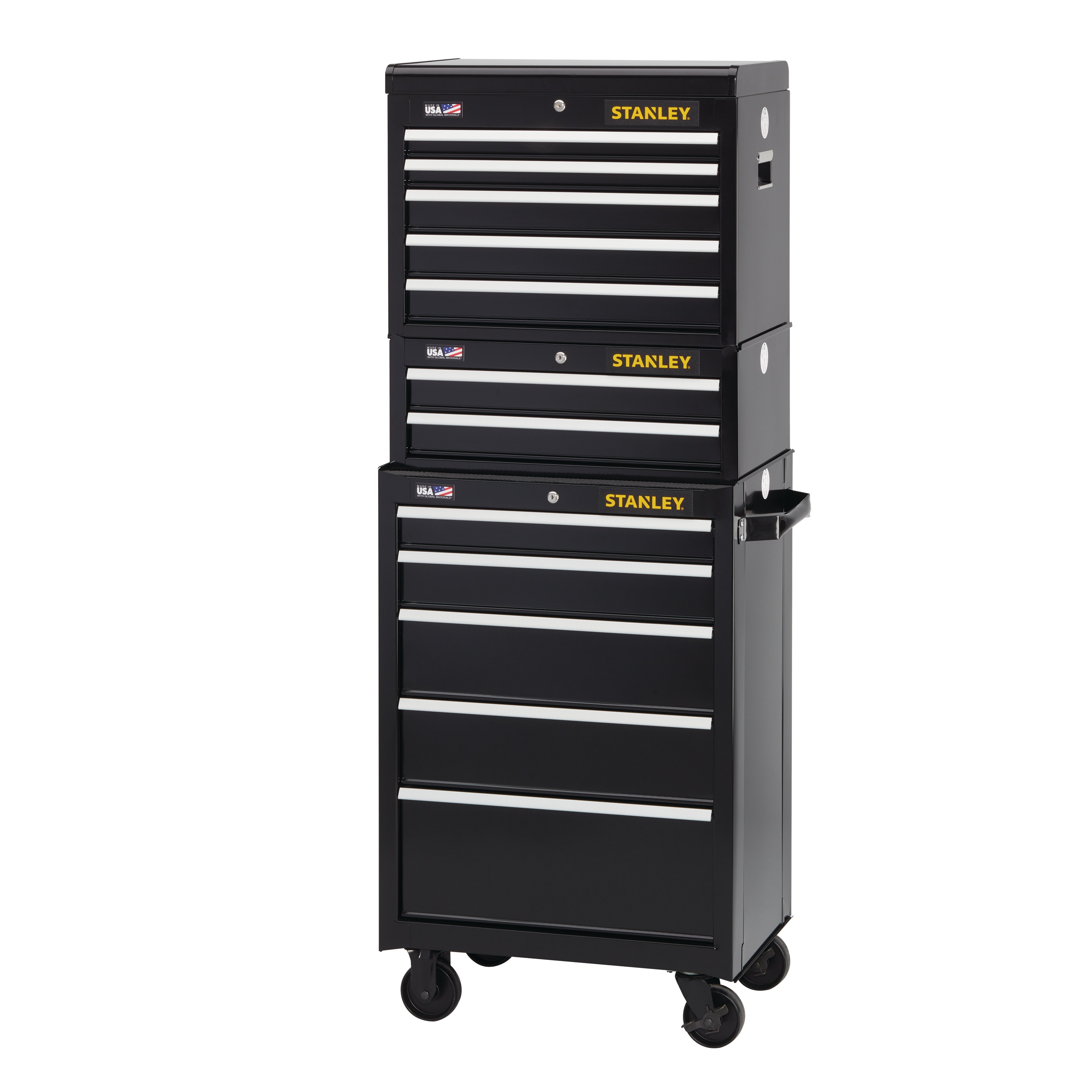 300 Series 26 in. W 3 5-Drawer Rolling Tool Cabinet - STST22753BK ...